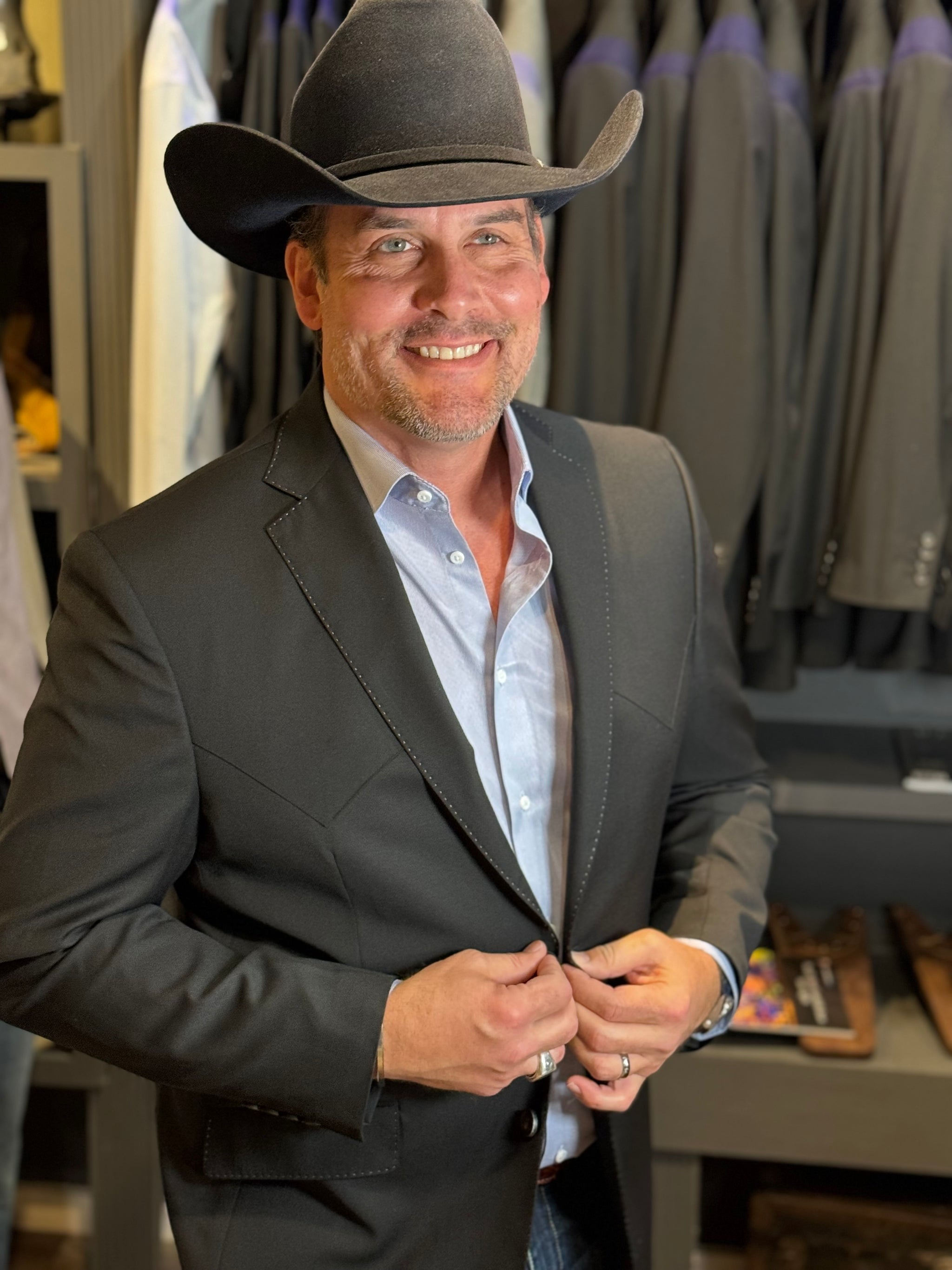 Classic Black Sportcoat - "Western BLU"