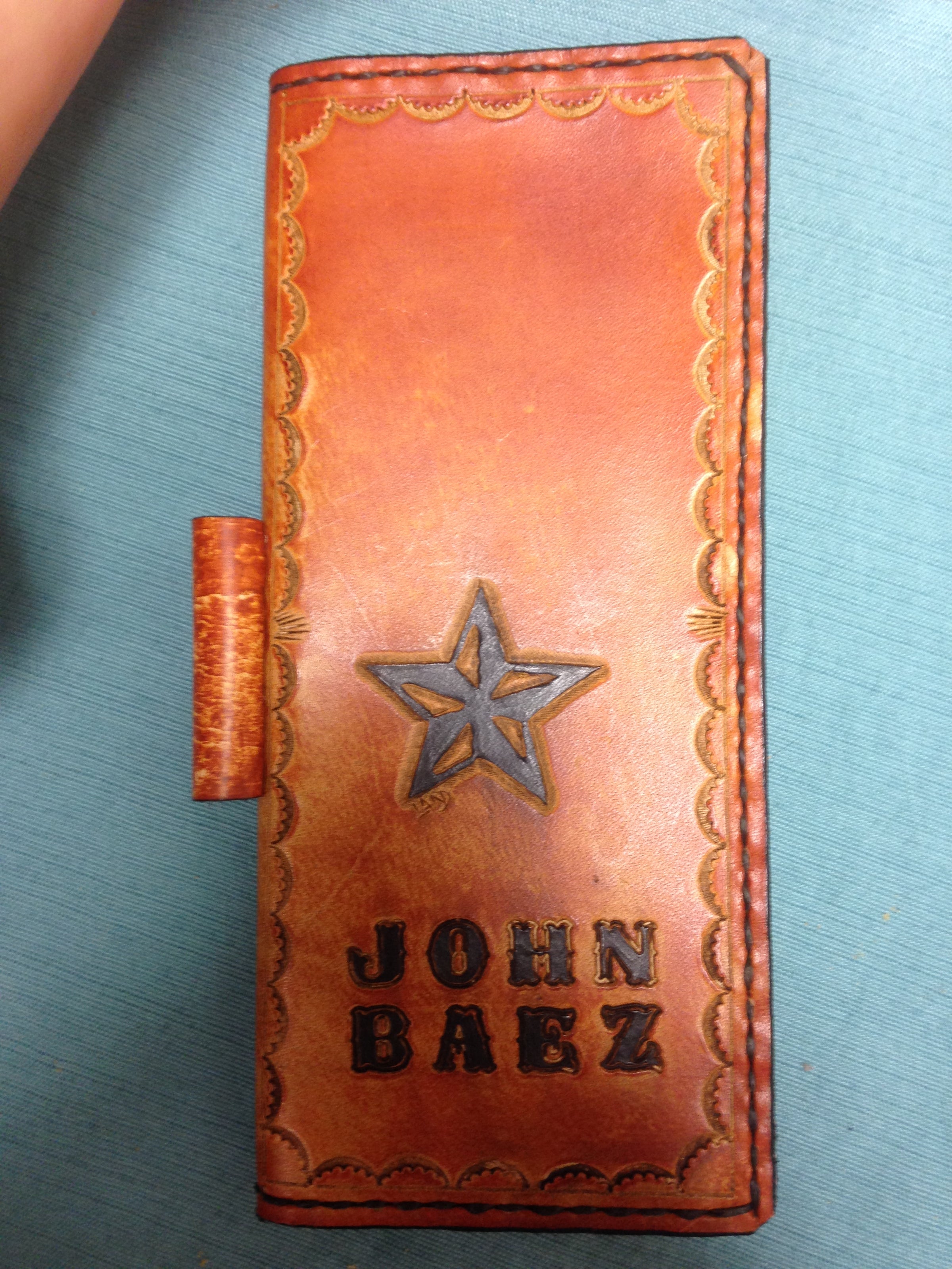 Check Book Cover - Custom Hand-Tooled & Color