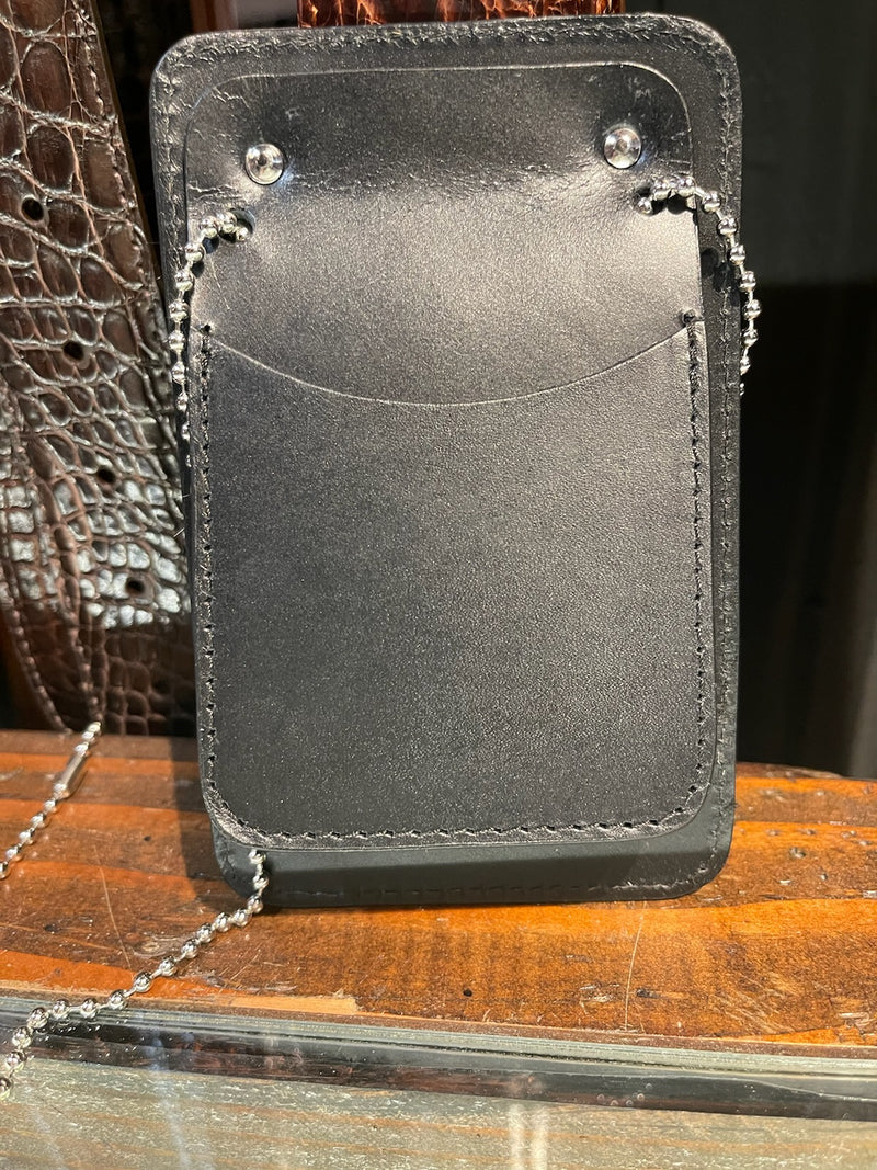 Rodeo Badge Holder - Cowhide or Smooth Leather